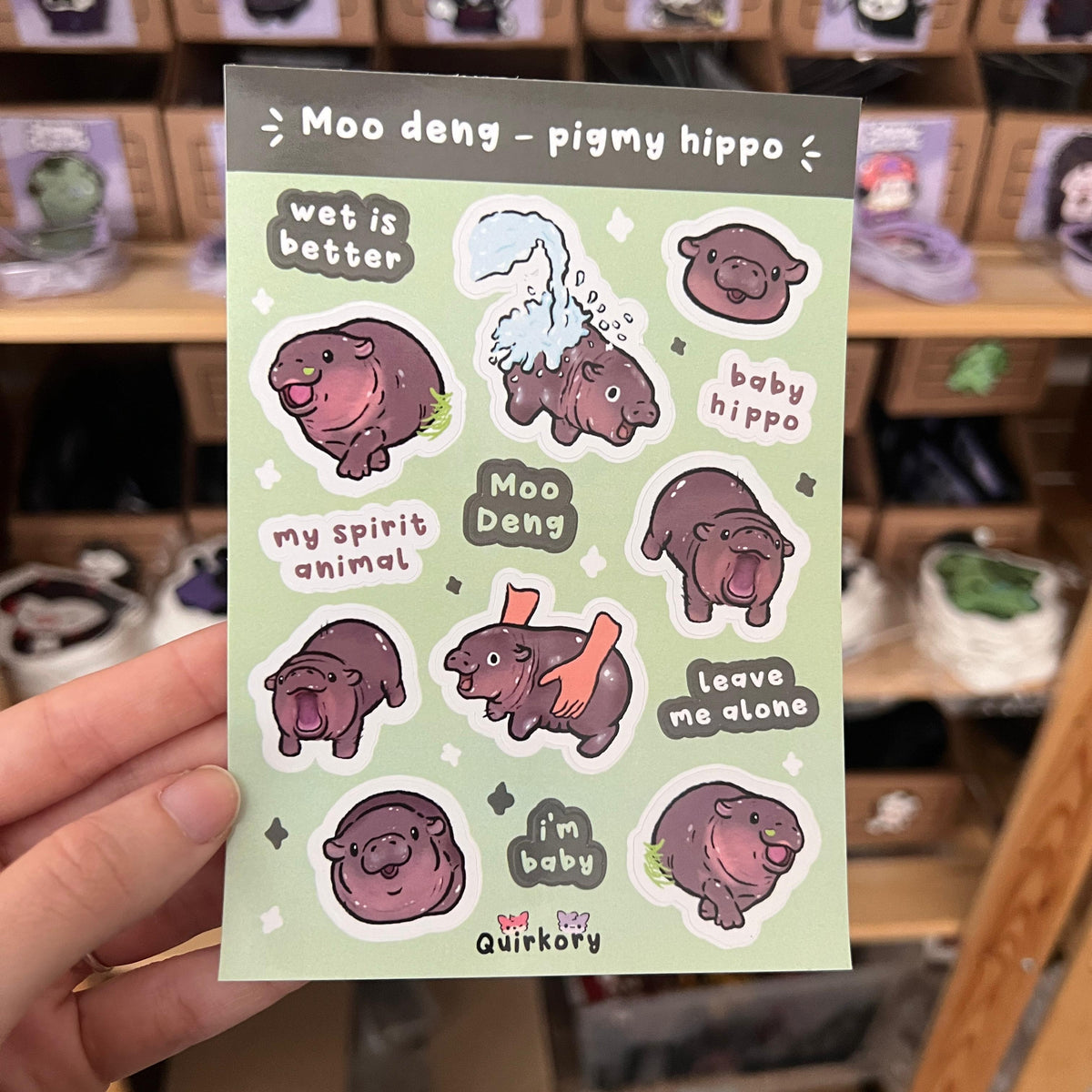 Moo-Deng Sticker Sheet – Quirkory