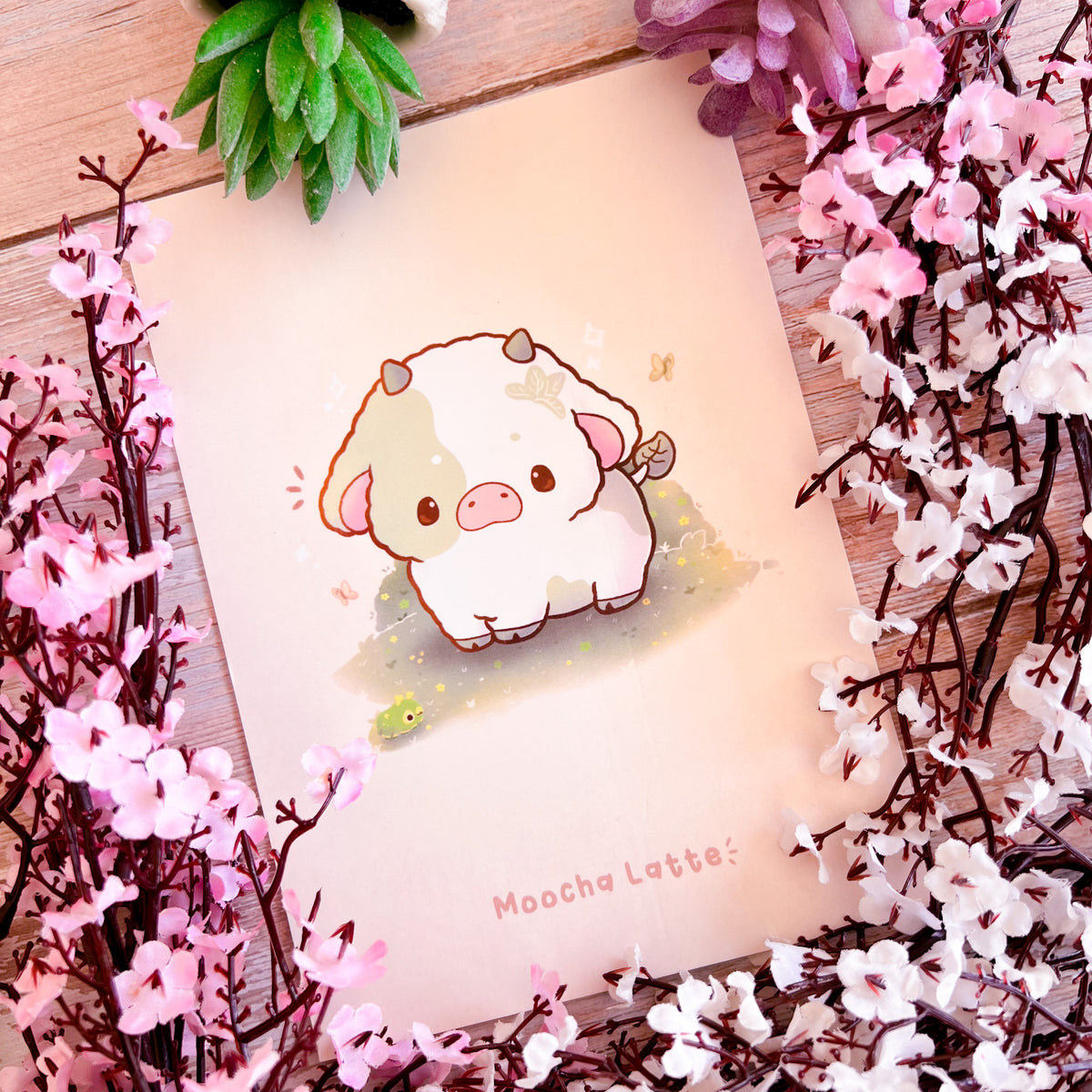 Moocha Latte Art Print | Delicows – Quirkory